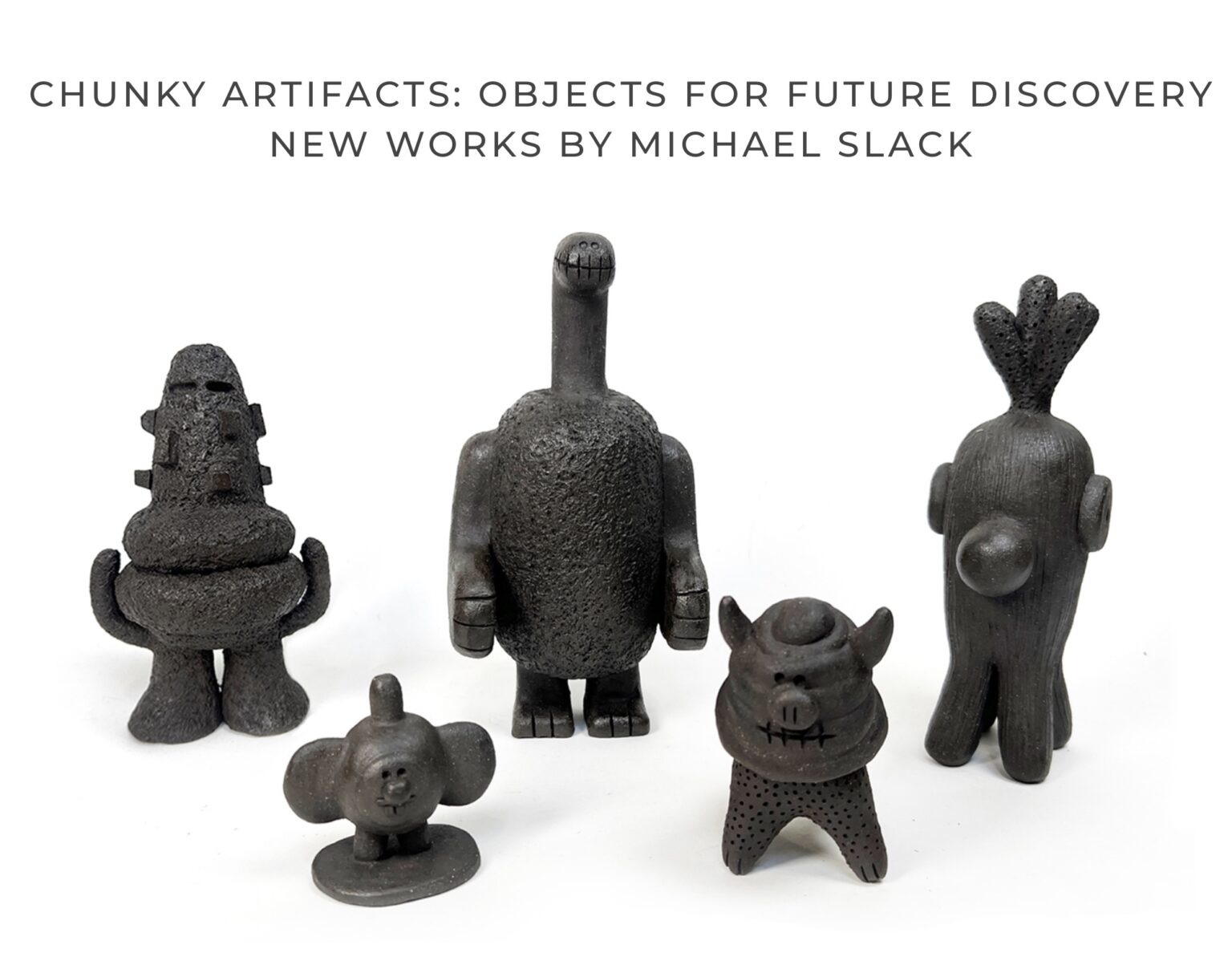 Michael Slack's Sculptures featured at The Compound Gallery - Painted Words